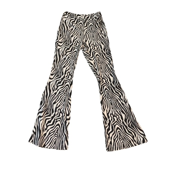 Pants & Jumpsuits | Zebra Print Flare Pants | Poshmark